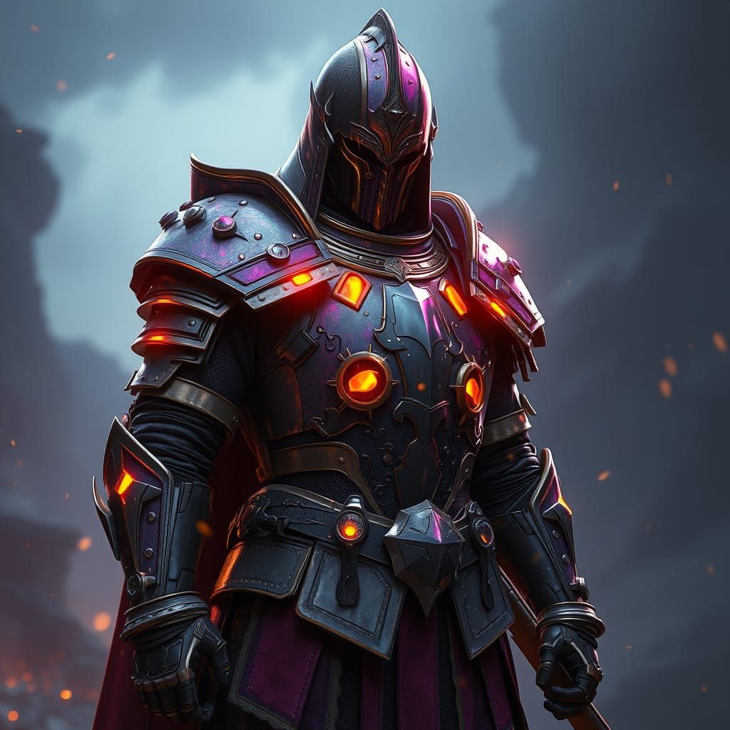 anachronistic plate armor - Surreal Dark Fantasy Armor in Cy...