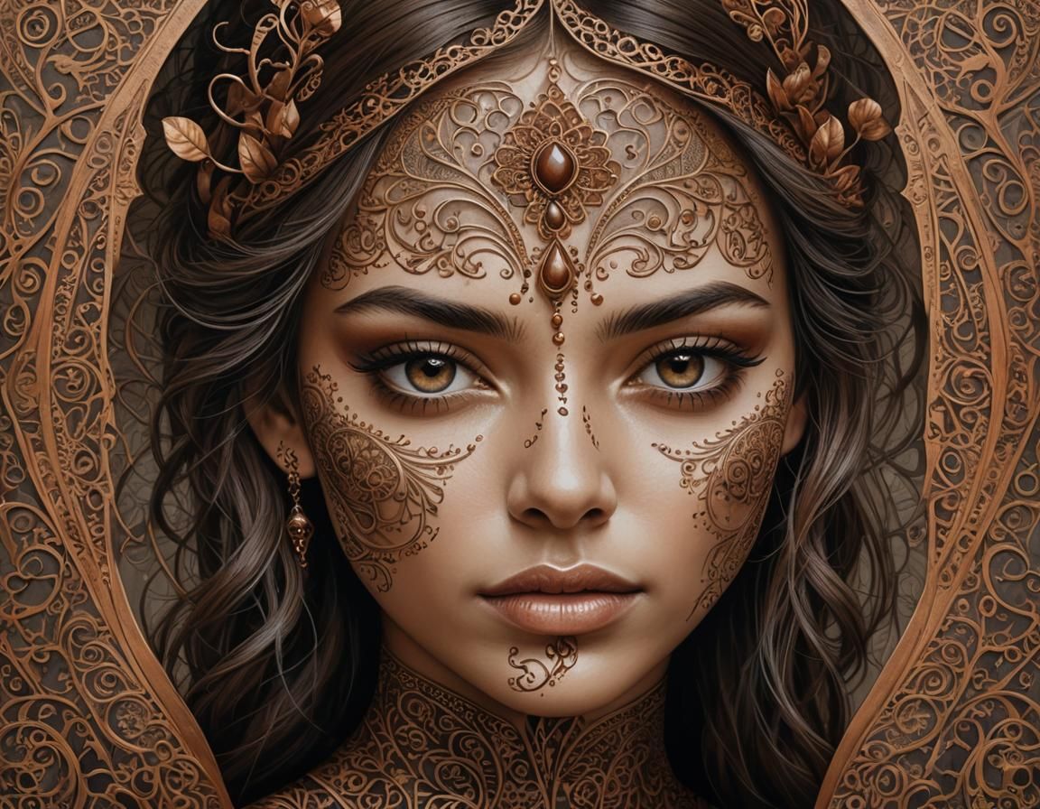 Decorated Face - AI Generated Artwork - NightCafe Creator