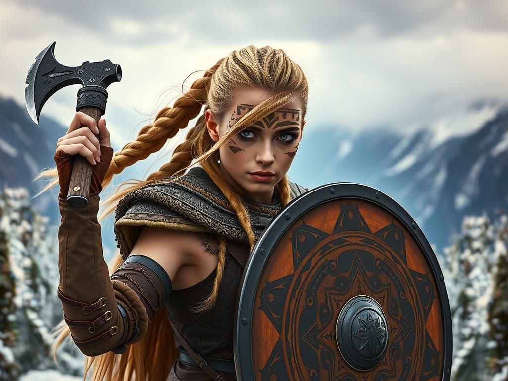 Viking warrior - Hyper-Realistic Viking Warrior in Cinemati...