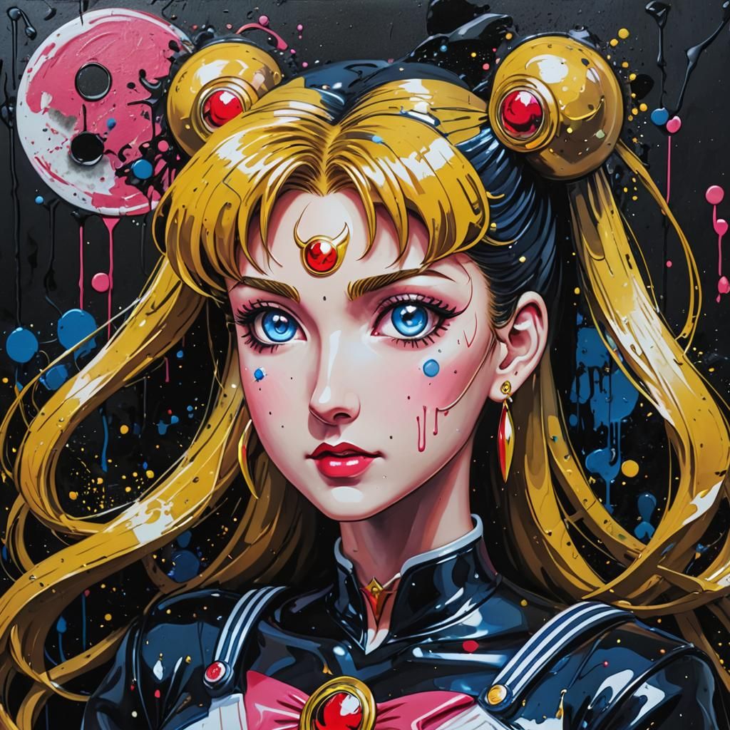 Dark Sailor Moon Against Graphittee 3 - AI Generated Artwork ...