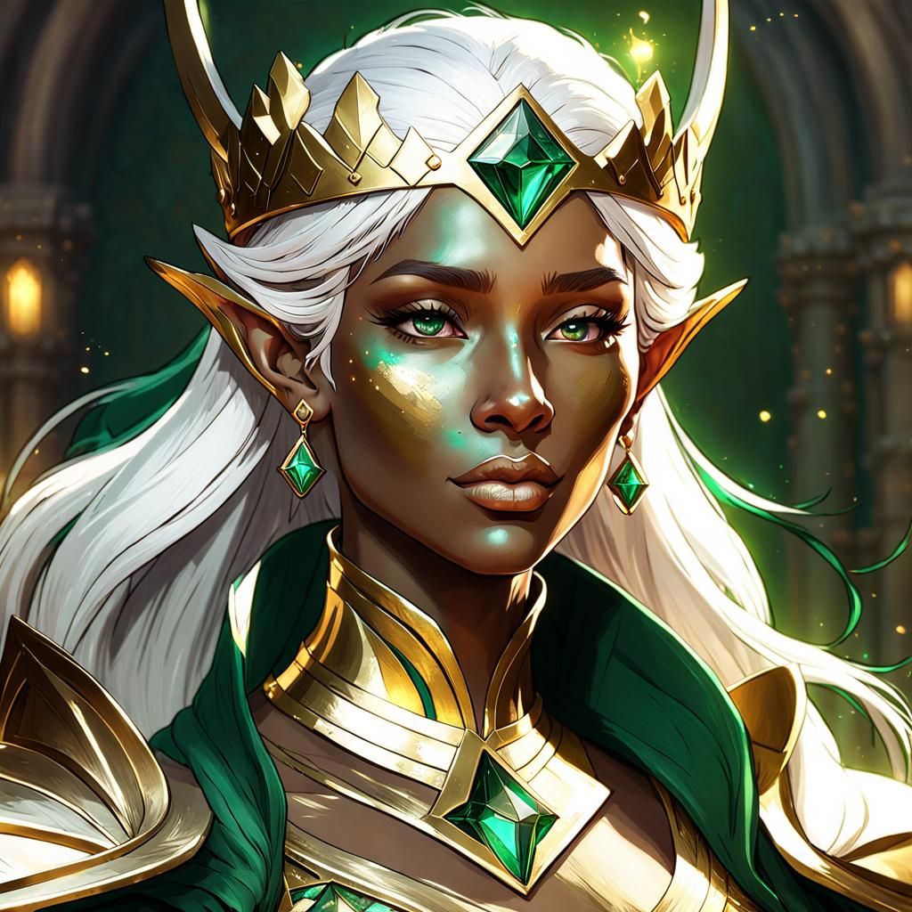 Emerald elf 2 - AI Generated Artwork - NightCafe Creator