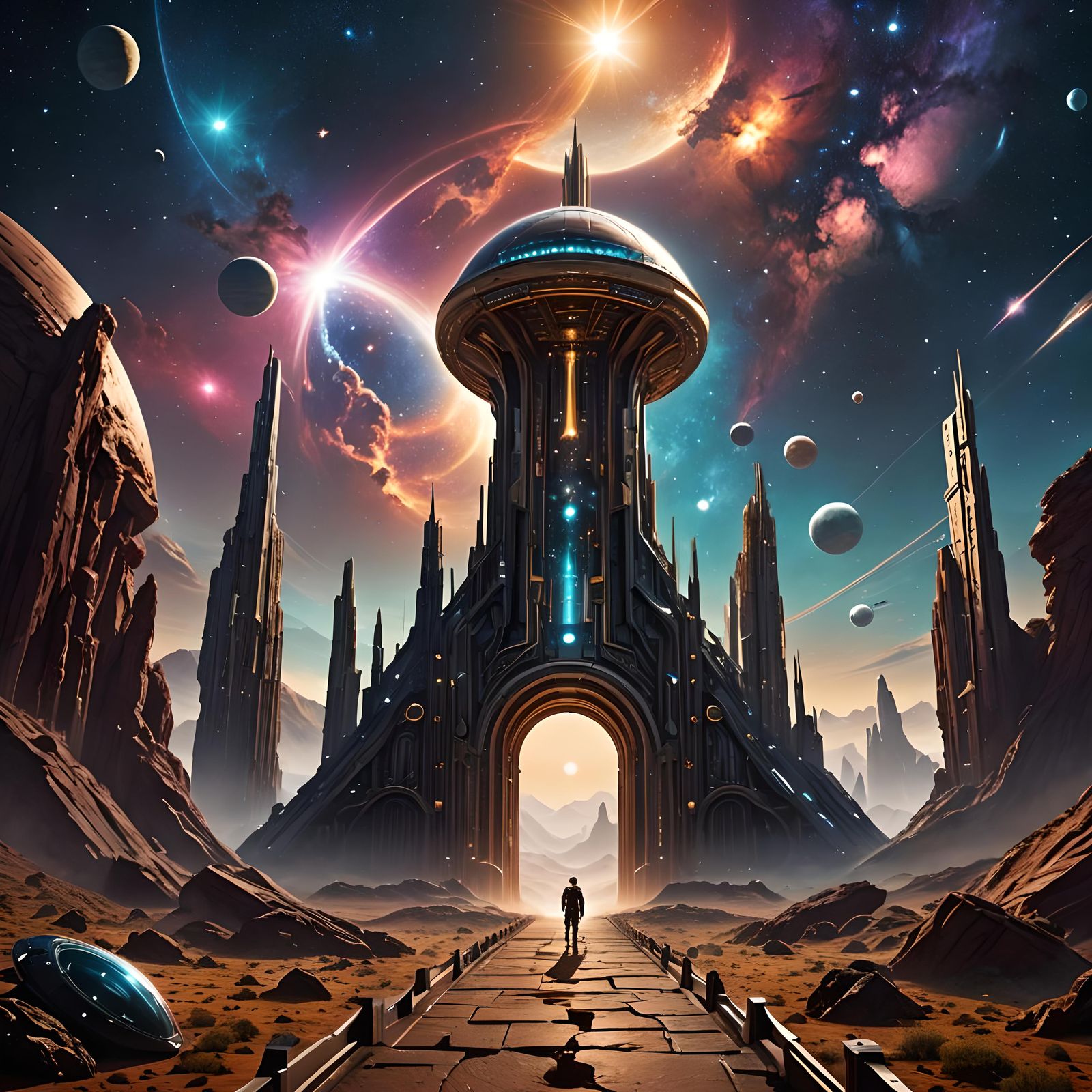 Celestial Gate: A Cosmic Sci-Fi Masterpiece - AI Generated Artwork ...