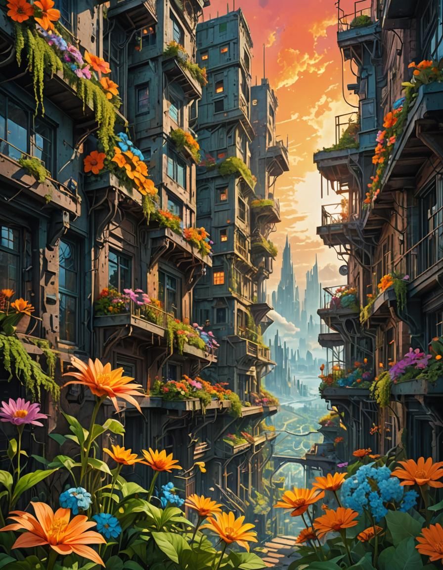 Scifi colorful world - AI Generated Artwork - NightCafe Creator