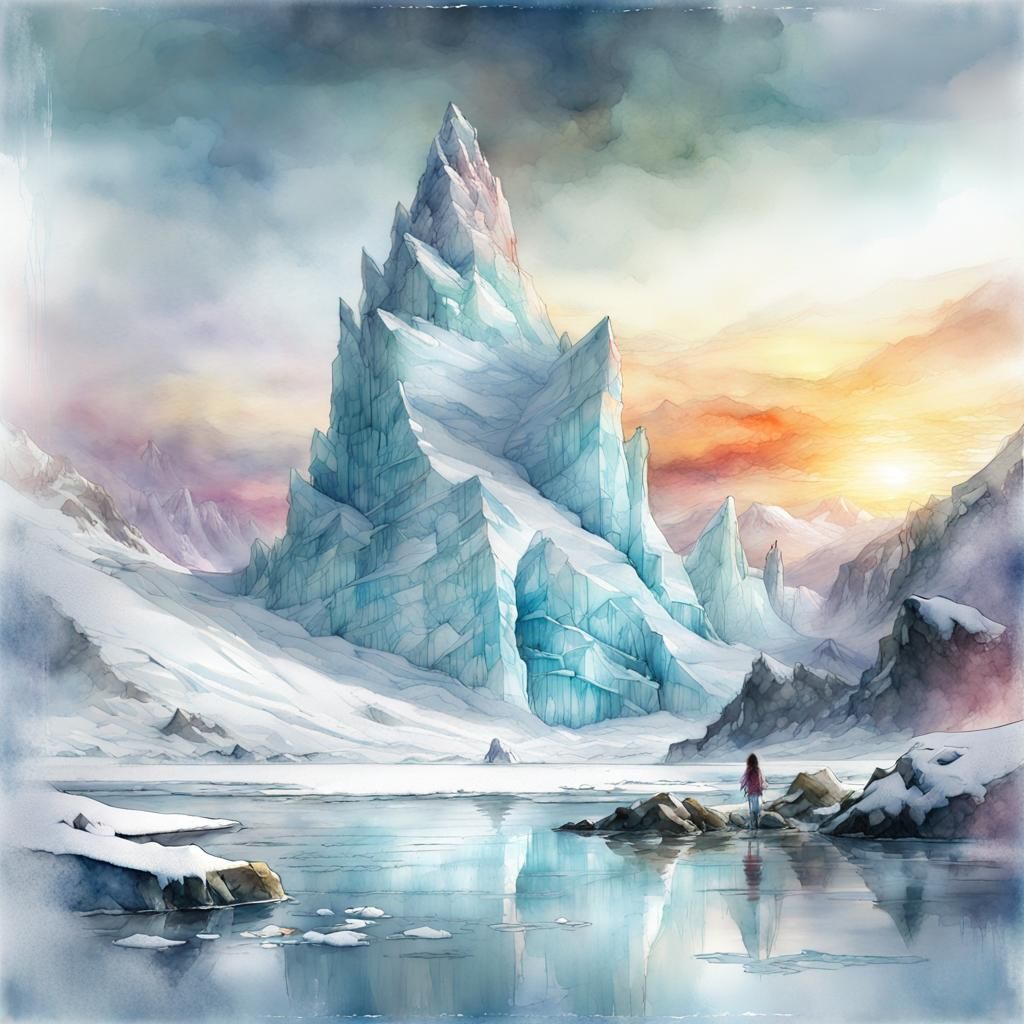 Ice landscape - AI Generated Artwork - NightCafe Creator