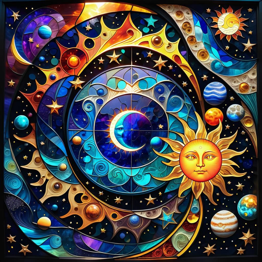 vibrant colors high resolution, sharp detail image of solar system, sun ...