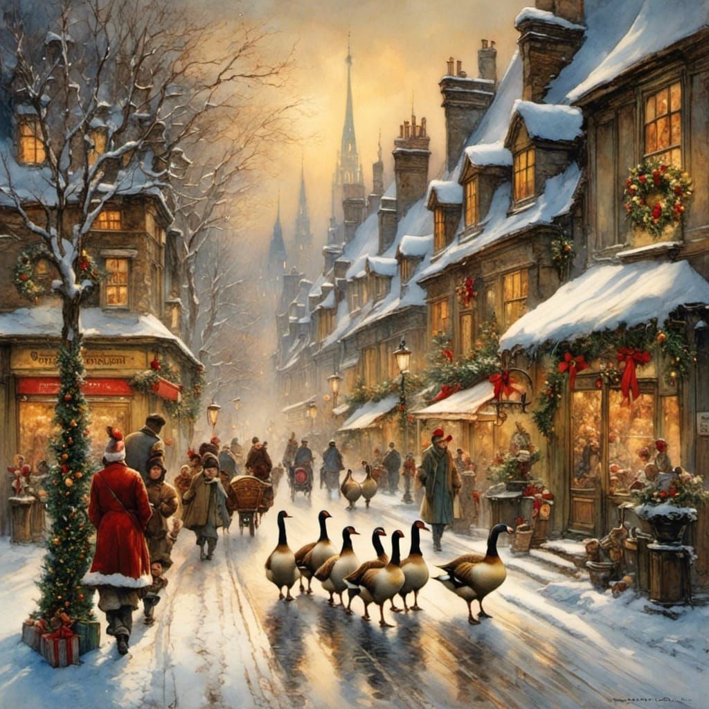 The daily goose walk - AI Generated Artwork - NightCafe Creator