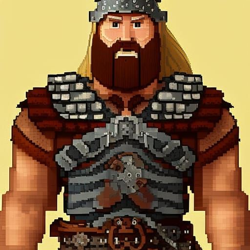PIXEL Viking warrior. - AI Generated Artwork - NightCafe Creator