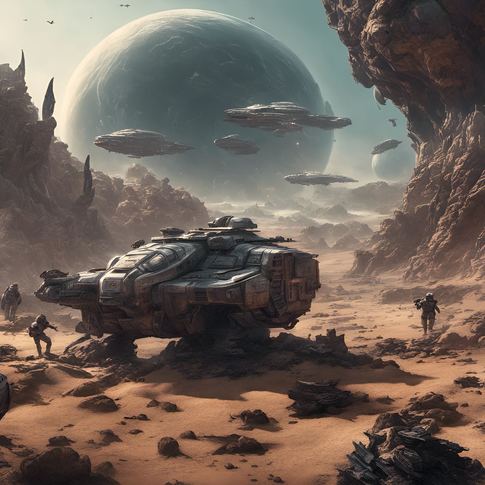 Alien conflict!! - AI Generated Artwork - NightCafe Creator