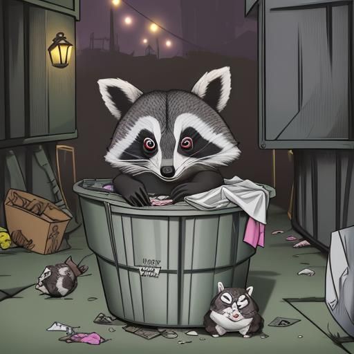 Trash panda - AI Generated Artwork - NightCafe Creator