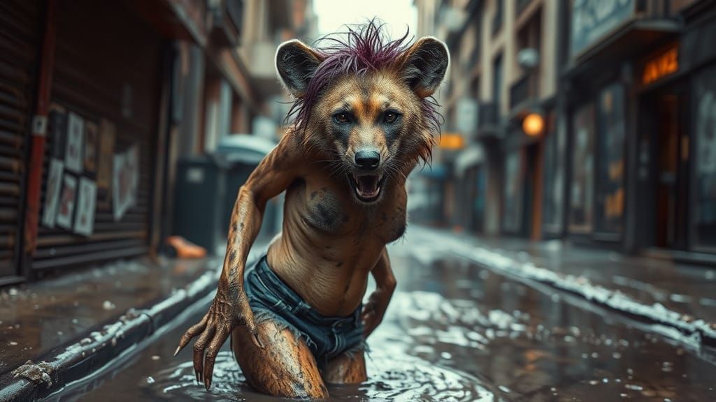 Scuzzy's Year in the Gutter - Gritty City She-Hyena in the G...