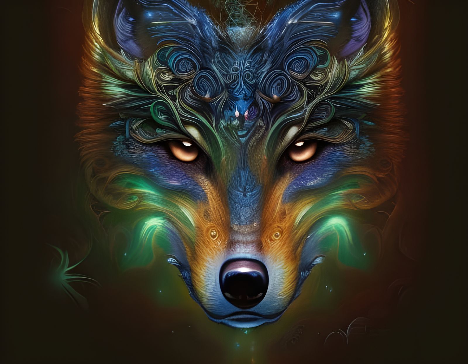 Astral Wolf - AI Generated Artwork - NightCafe Creator