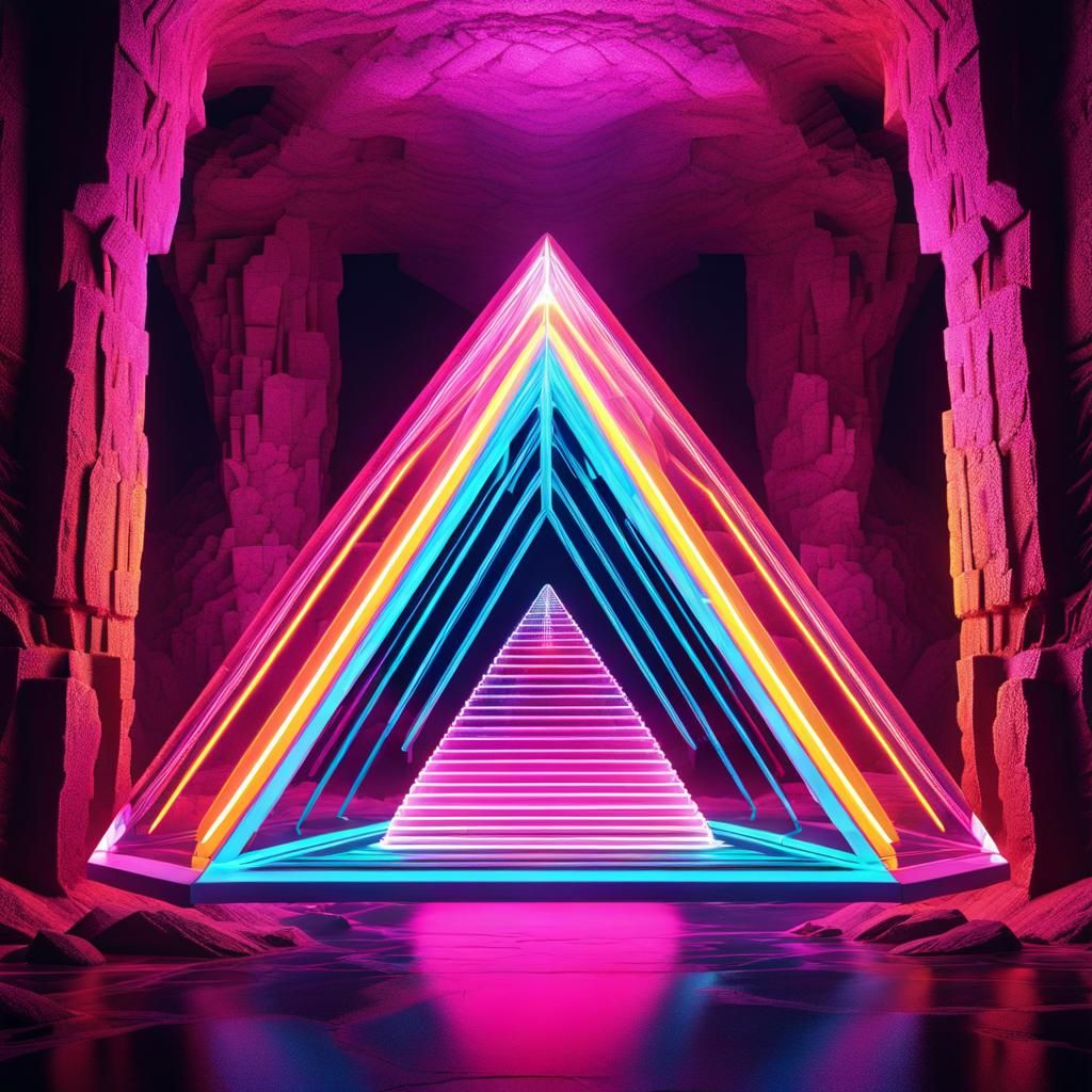Pyramid Underground - AI Generated Artwork - NightCafe Creator