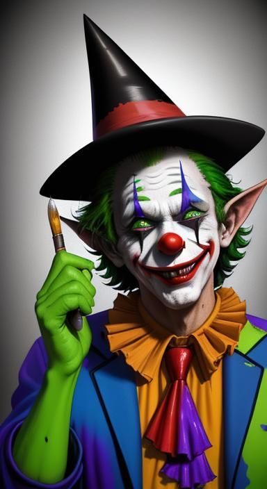 the clown joker goblin wearing a dunce cap - AI Generated Artwork ...