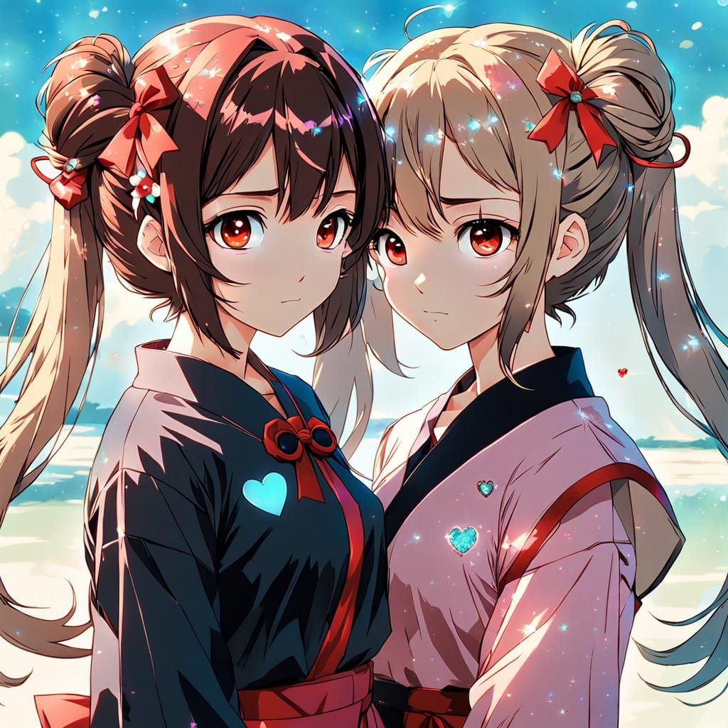 Twin anime girls - Twin anime girls