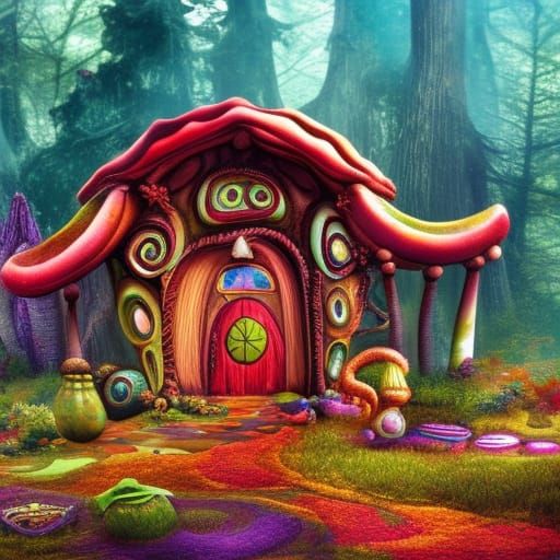 Pixie house - AI Generated Artwork - NightCafe Creator