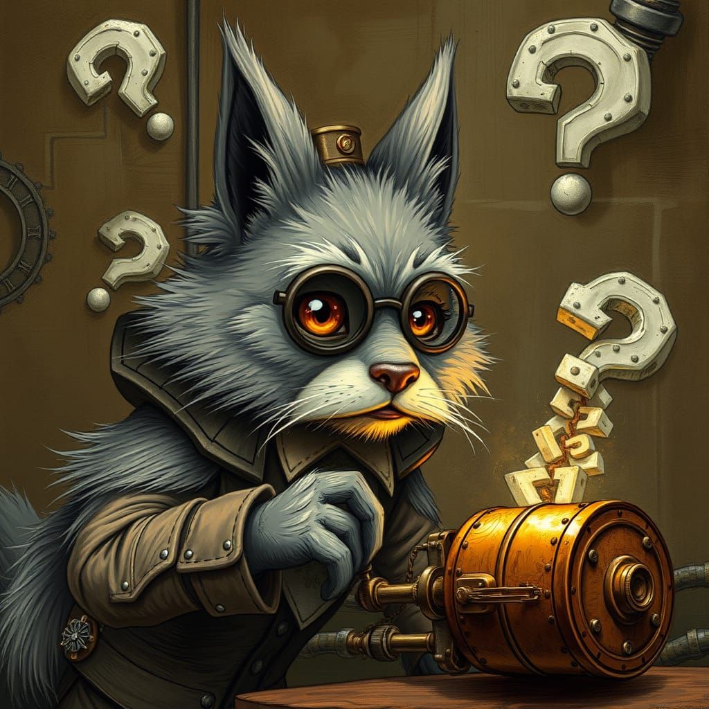 A Furry Philosopher Battles Existential Dilemmas i... - AI Art