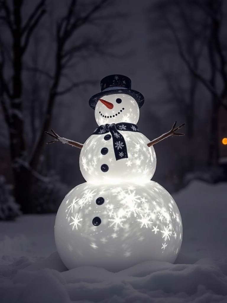 Double exposure snowman - Double exposure snowman