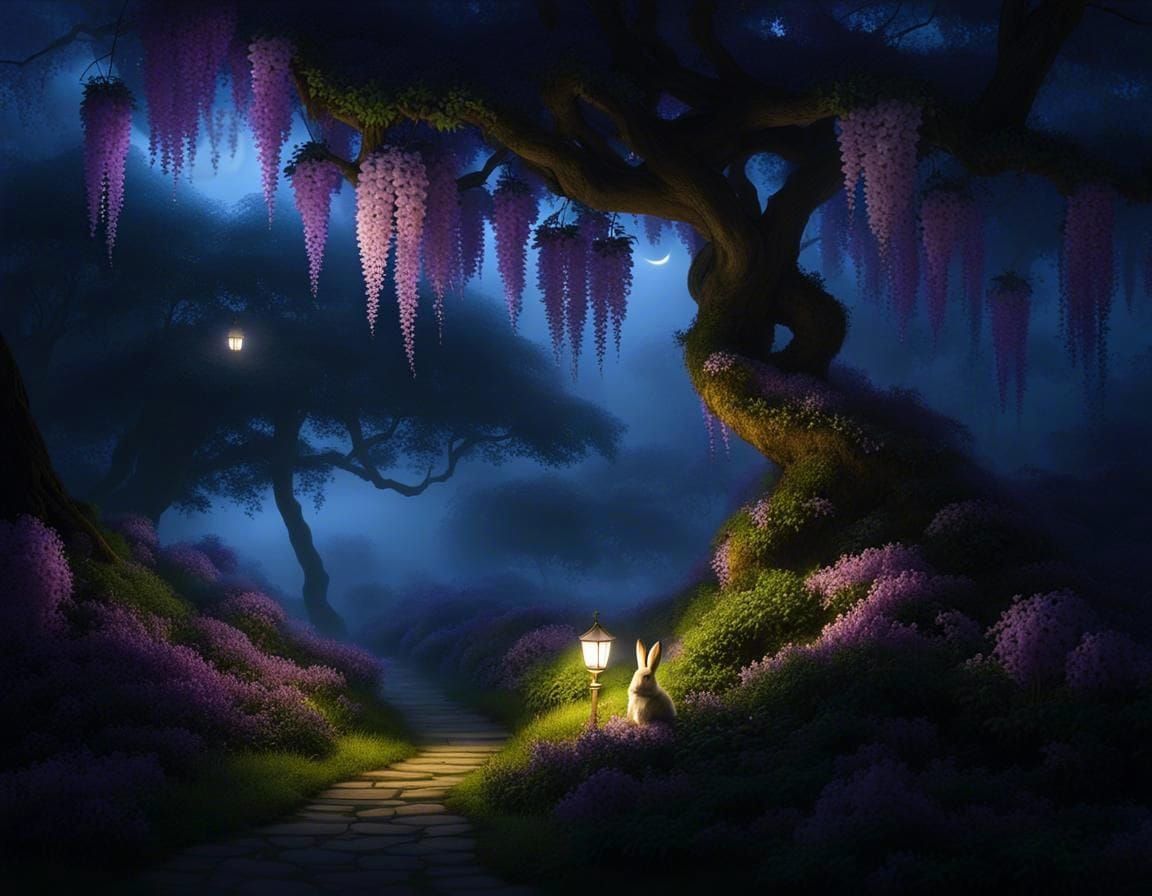 Rabbit in the Ethereal Grove - AI Generated Artwork - NightCafe Creator