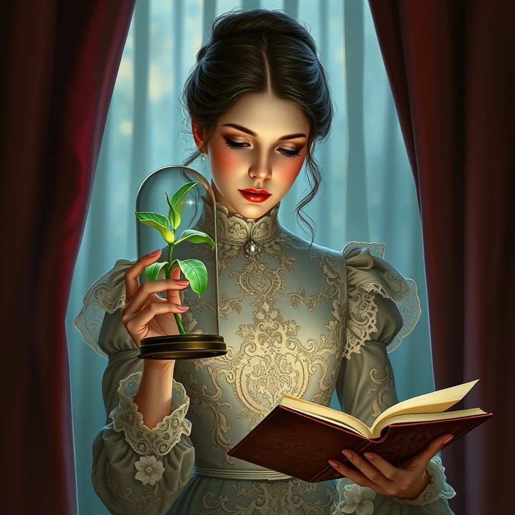 Victorian Botanist Discovers Rare, Glowing Carnivo... - AI Art