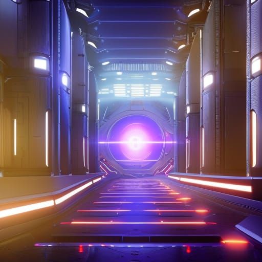 Fractal Conduit Vault - AI Generated Artwork - NightCafe Creator