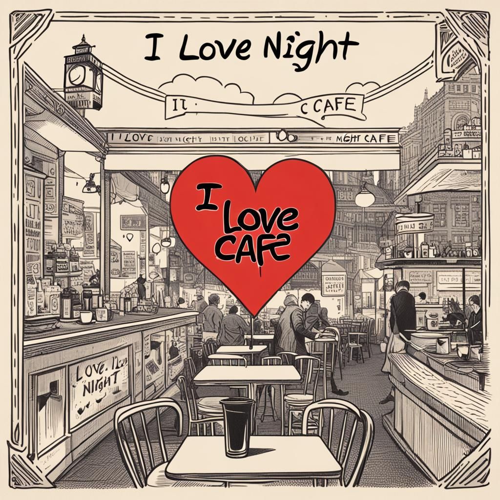 I Love Night and Cafe - AI Generated Artwork - NightCafe Creator