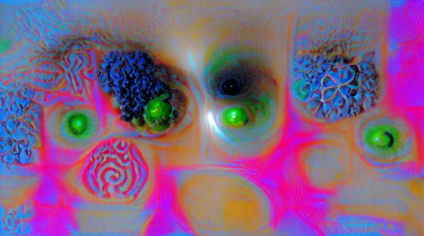 Holofractographic polychromatic eyes of the Broccoli : Seamless Loop ...