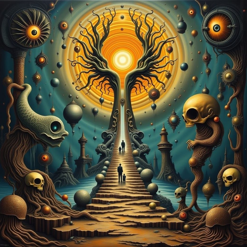 Surrealist Masterpiece with Celestial and Earthly ... - AI Art