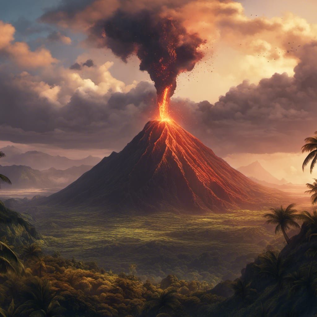 Volcano - AI Generated Artwork - NightCafe Creator