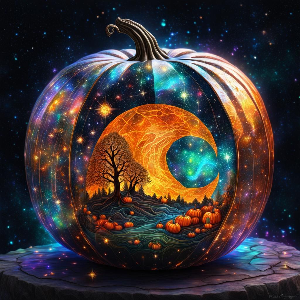 Glass Pumpkin - AI Generated Artwork - NightCafe Creator