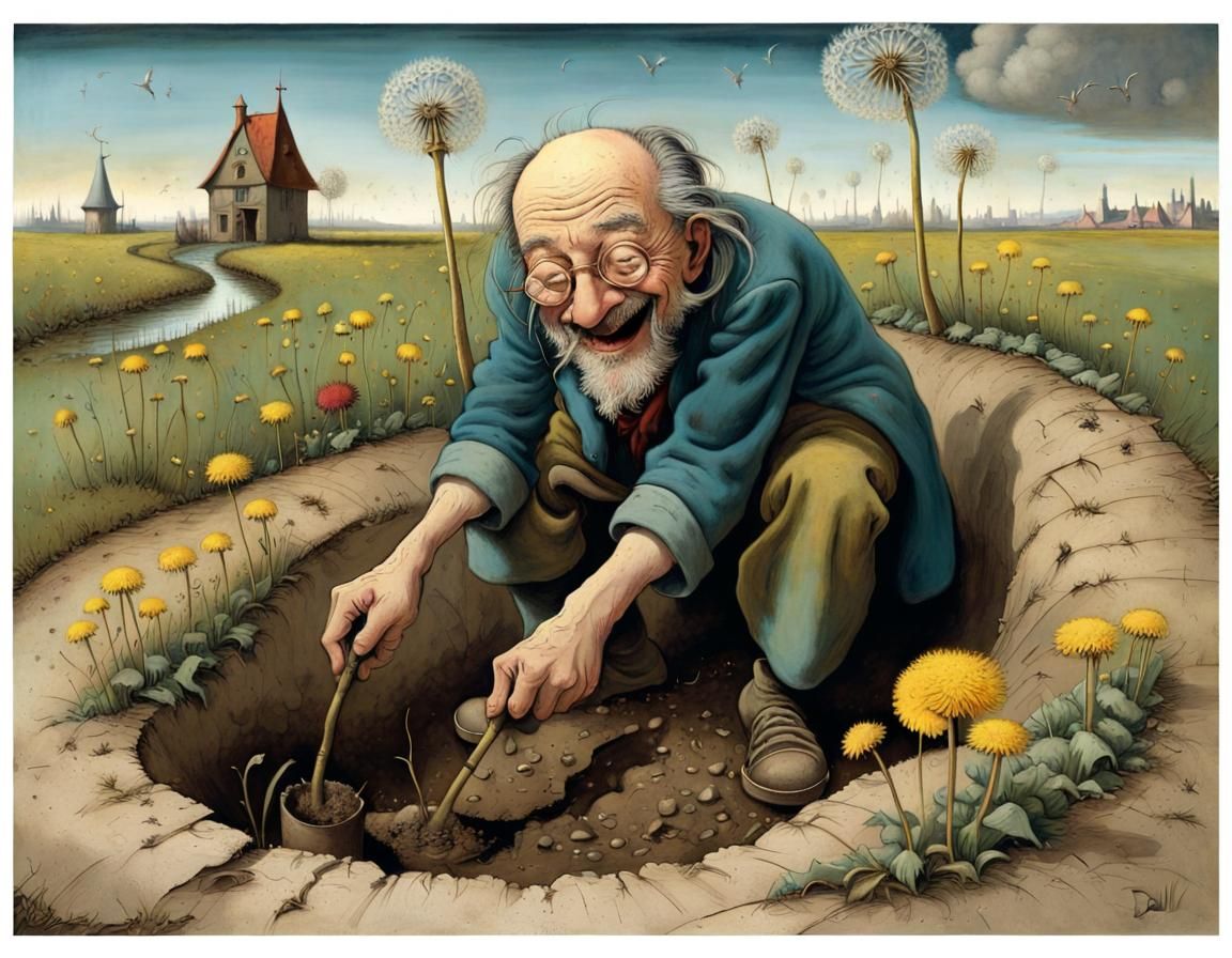 How dandelions spread - AI Generated Artwork - NightCafe Creator