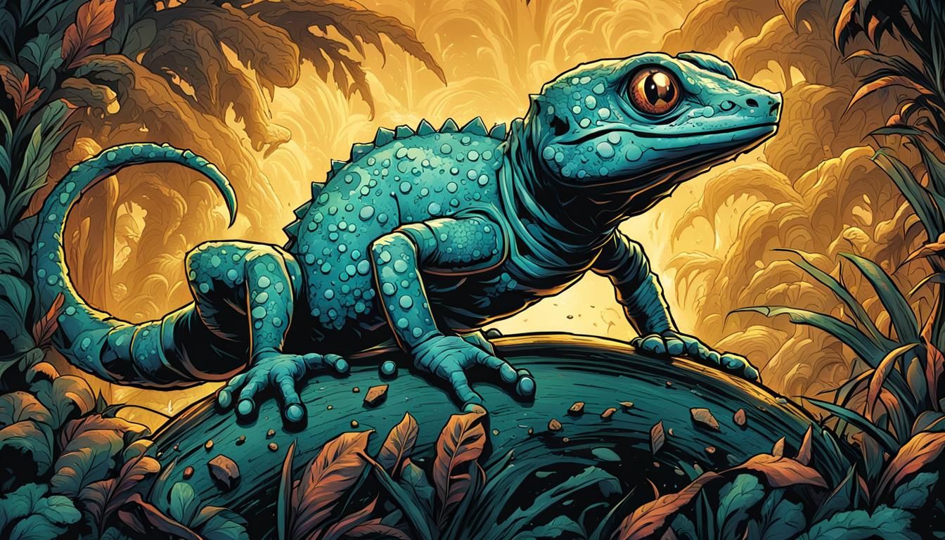 Wallpaper of a gecko for pc (widescreen edition) - AI Generated Artwork ...