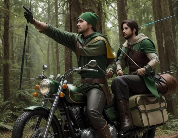 Modern Robin Hood and his gang of merry men2 - AI Generated Artwork ...