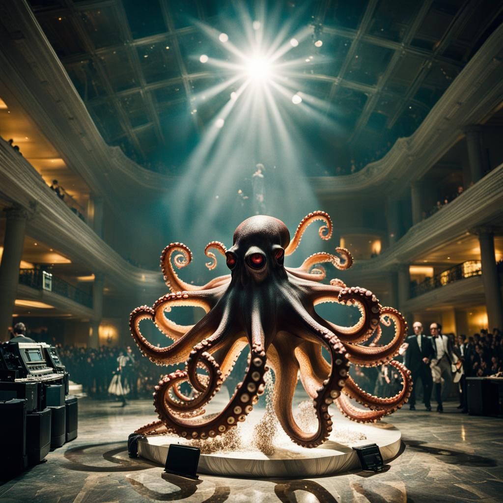 Octopus Disco Machine VII - AI Generated Artwork - NightCafe Creator
