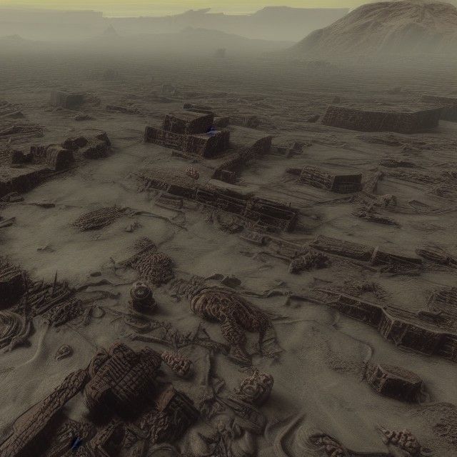 Desolate wasteland ruled by lovecraft god monster hyperdetailed - AI ...