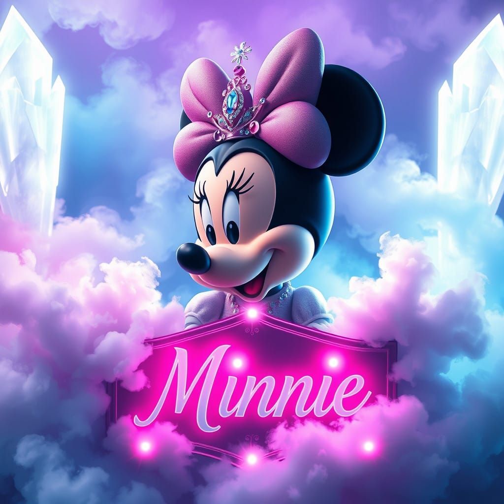 Enchanted Minnie in Dreamlike Atmosphere with Myst... - AI Art