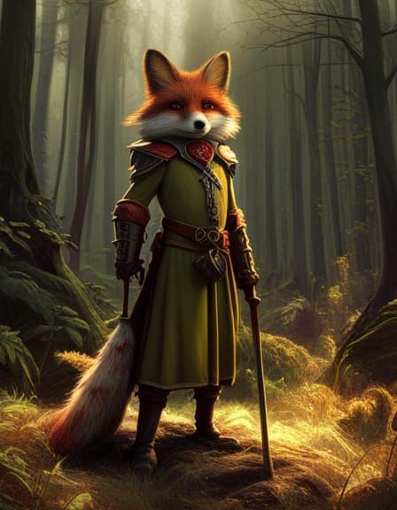 The Fox Warrior - AI Generated Artwork - NightCafe Creator
