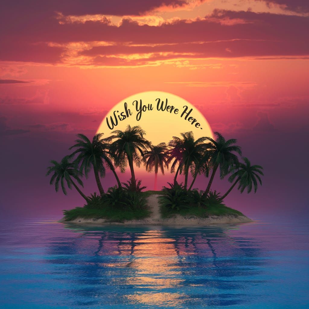 cheesy postcard but it's real - AI Generated Artwork - NightCafe Creator