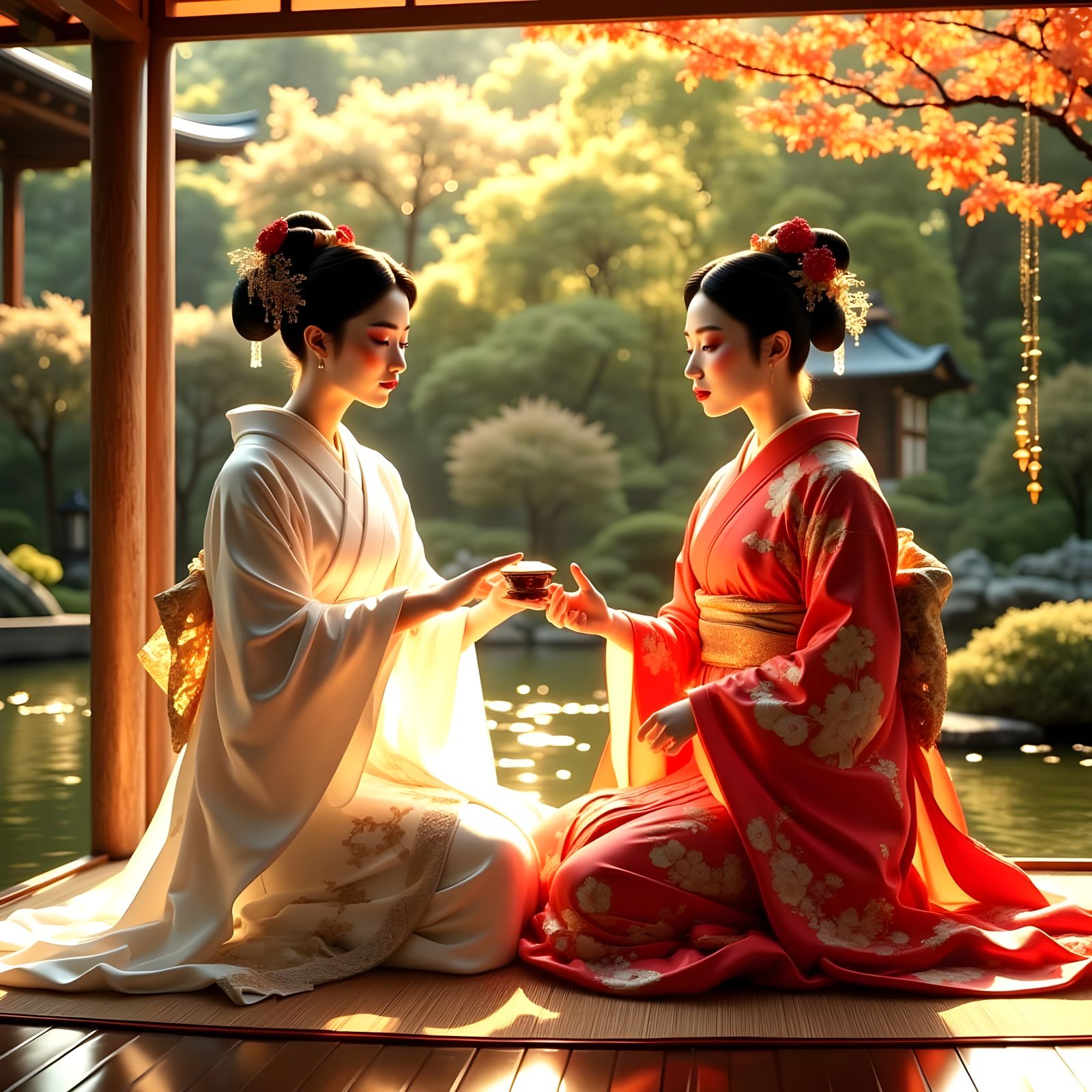 Ethereal Geisha Women in Traditional Zen Japanese ... - AI Art