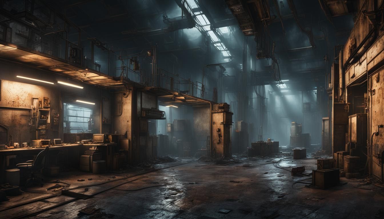 FPS background that is grimy and weathered, similar to Blade Runner in ...