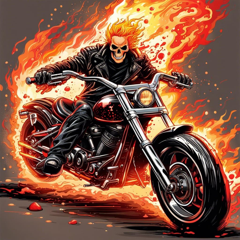 Ghost Rider - AI Generated Artwork - NightCafe Creator