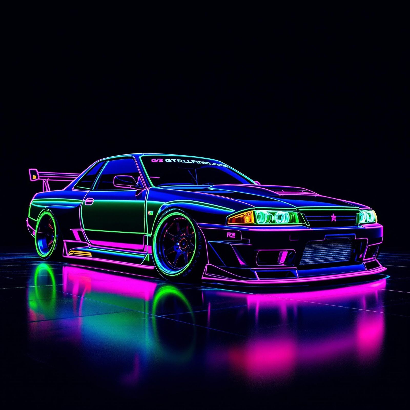 Nissan Skyline GT-R R32 DRIFT CAR - Neon-Lit Nissan Skyline ...