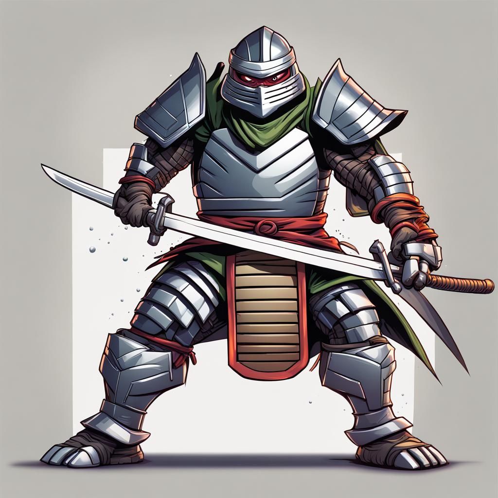 shredder, enemy of the ninja turtles from the cartoon, samurai in steel ...
