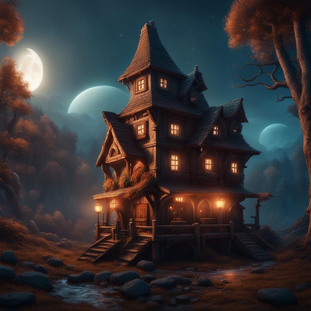 Sleepy House - AI Generated Artwork - NightCafe Creator
