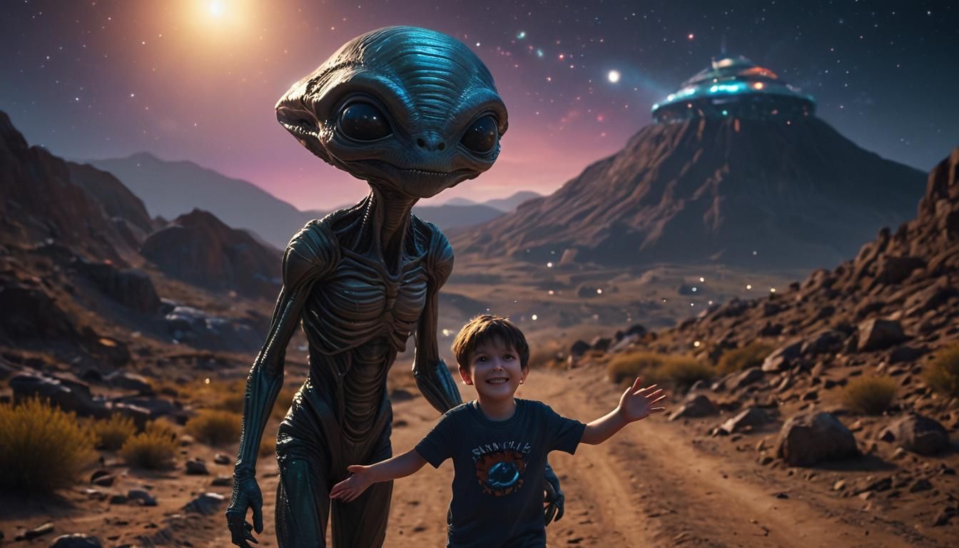 My Alien Friend 2 - AI Generated Artwork - NightCafe Creator