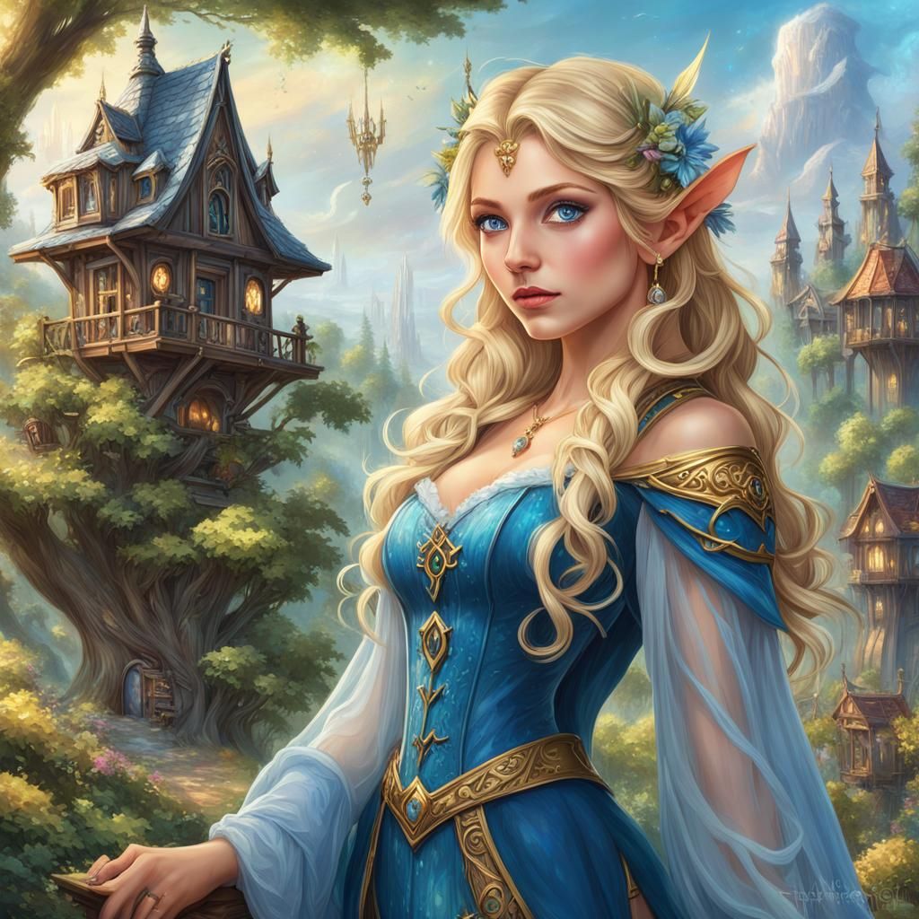 A Summer elf in a Forest - AI Generated Artwork - NightCafe Creator
