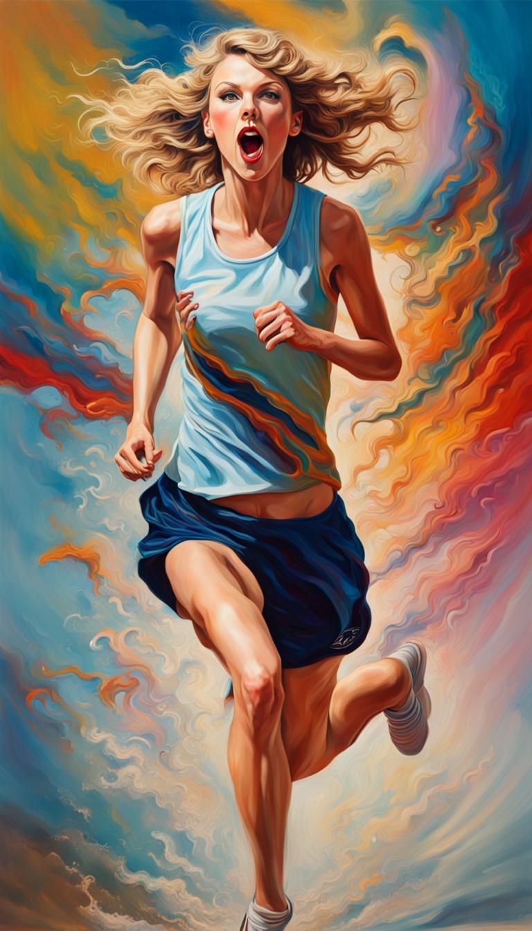 Taylor Swift running - AI Generated Artwork - NightCafe Creator