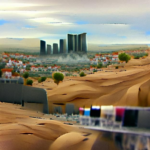 Mirage in the desert - AI Generated Artwork - NightCafe Creator