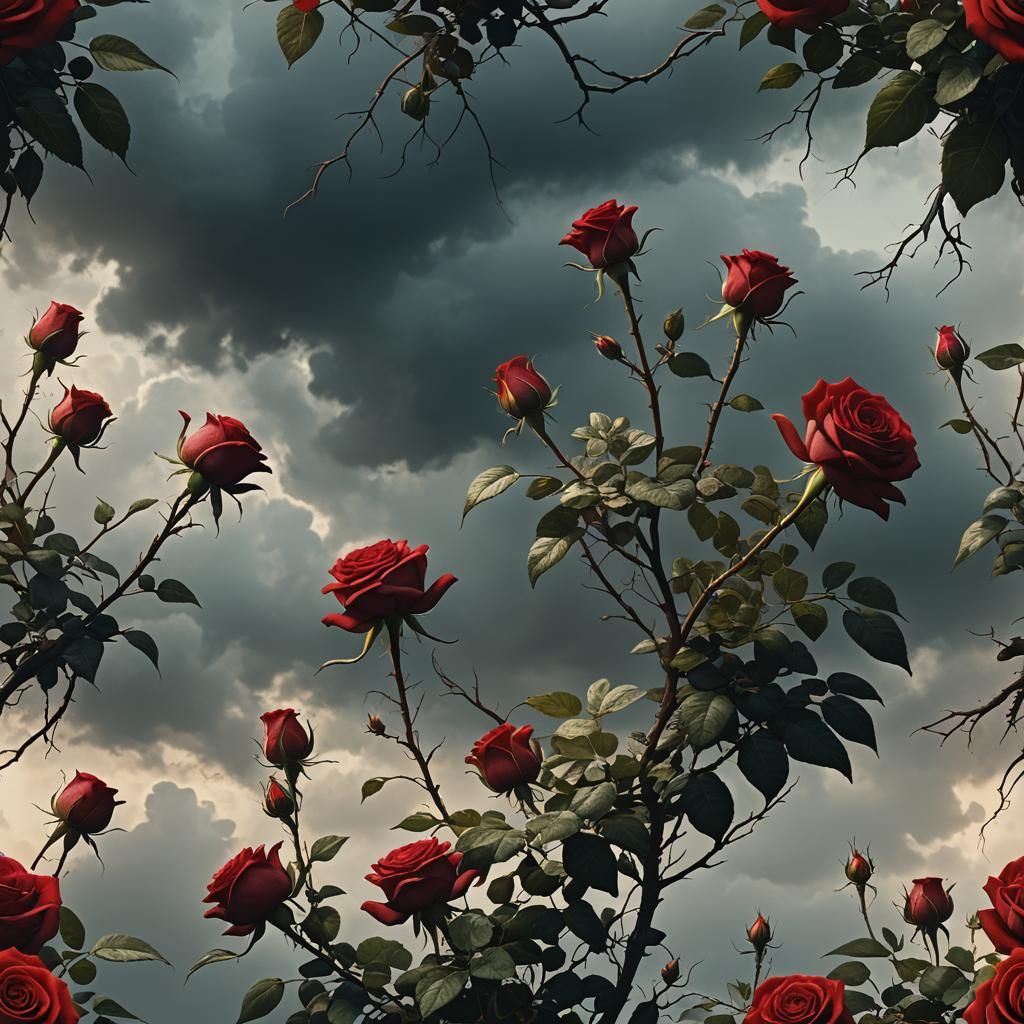 The final red rose - AI Generated Artwork - NightCafe Creator