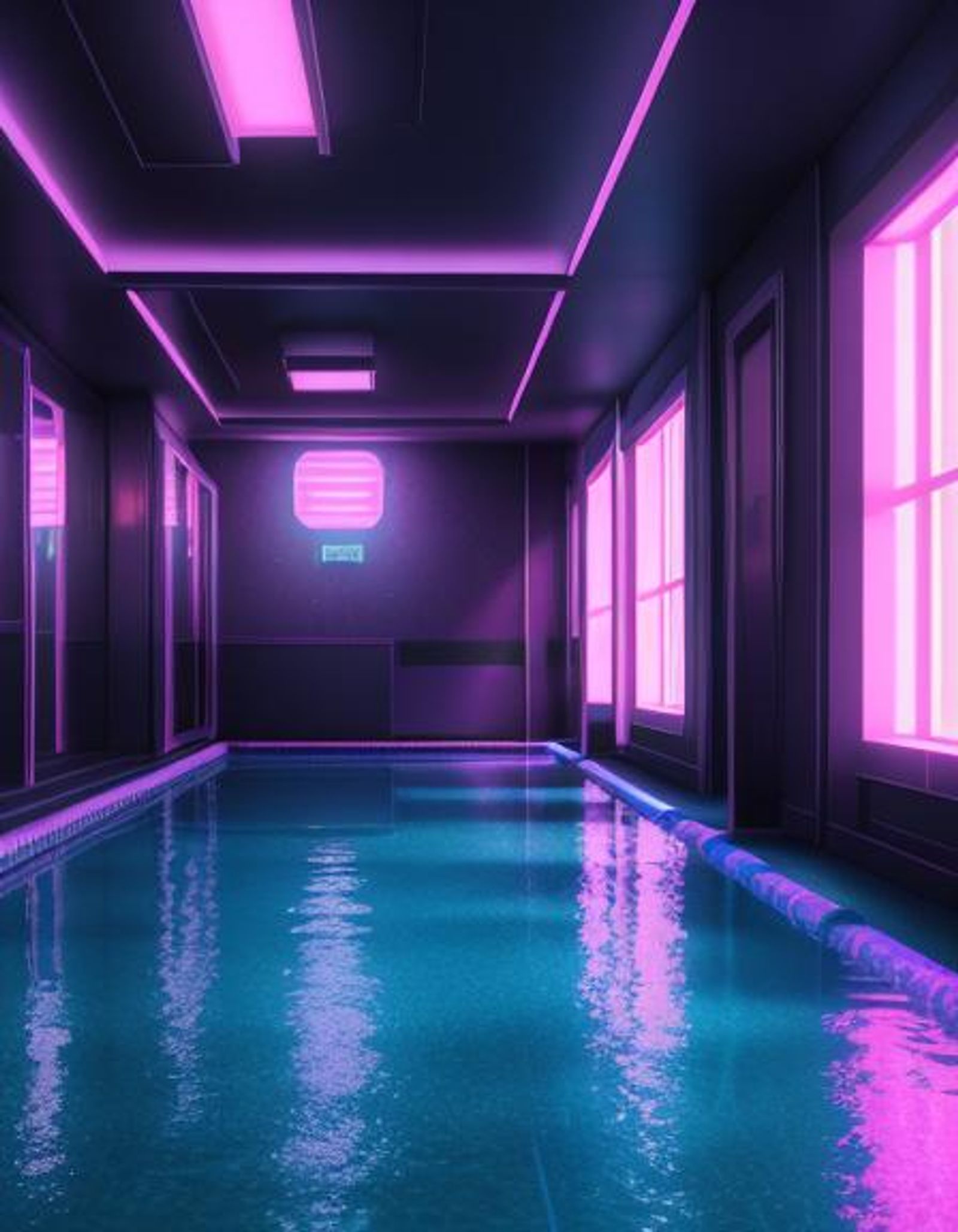 Poolrooms 2 - AI Generated Artwork - NightCafe Creator