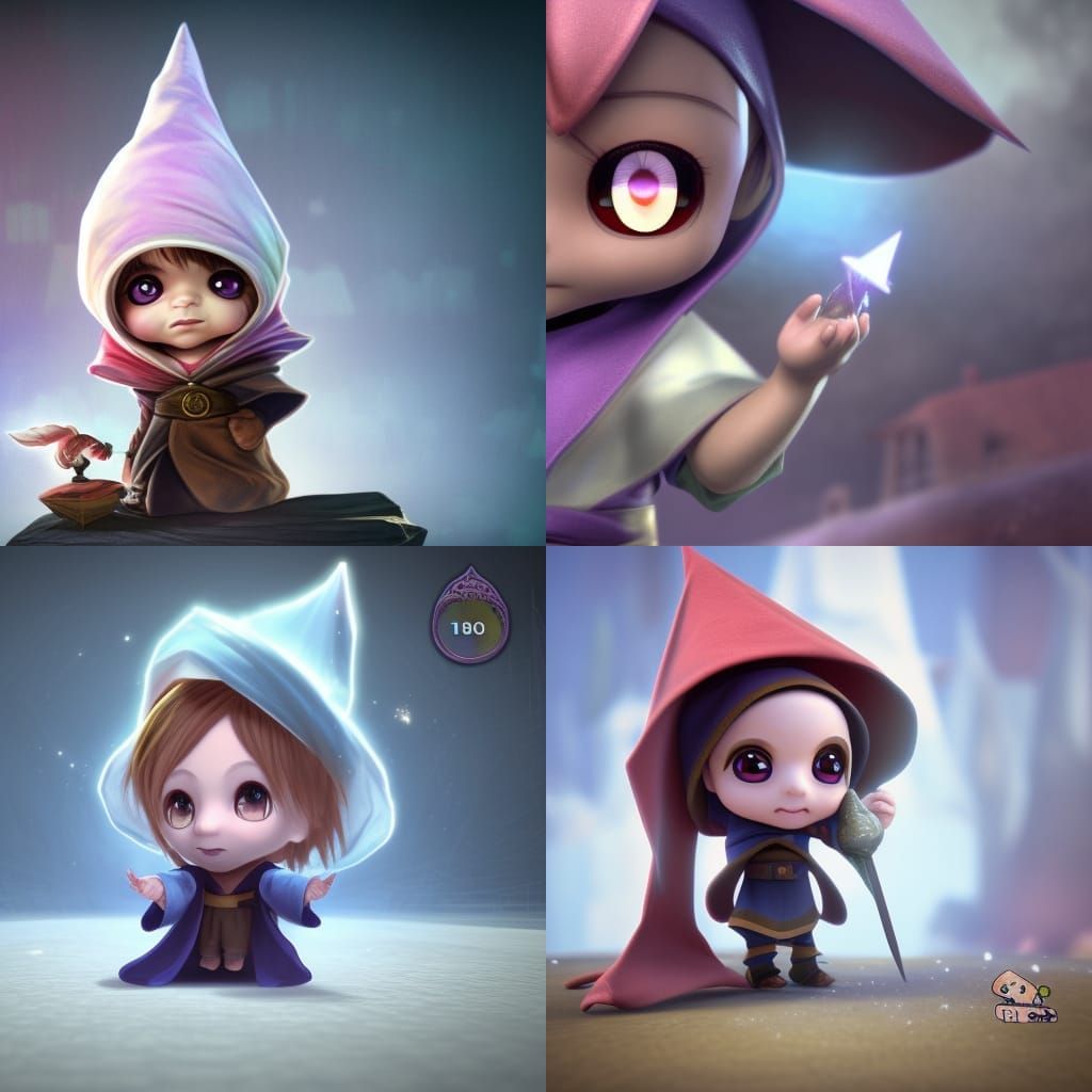 Baby Chibi Wizard :: Close up of a cute baby wizard with adorable eyes ...